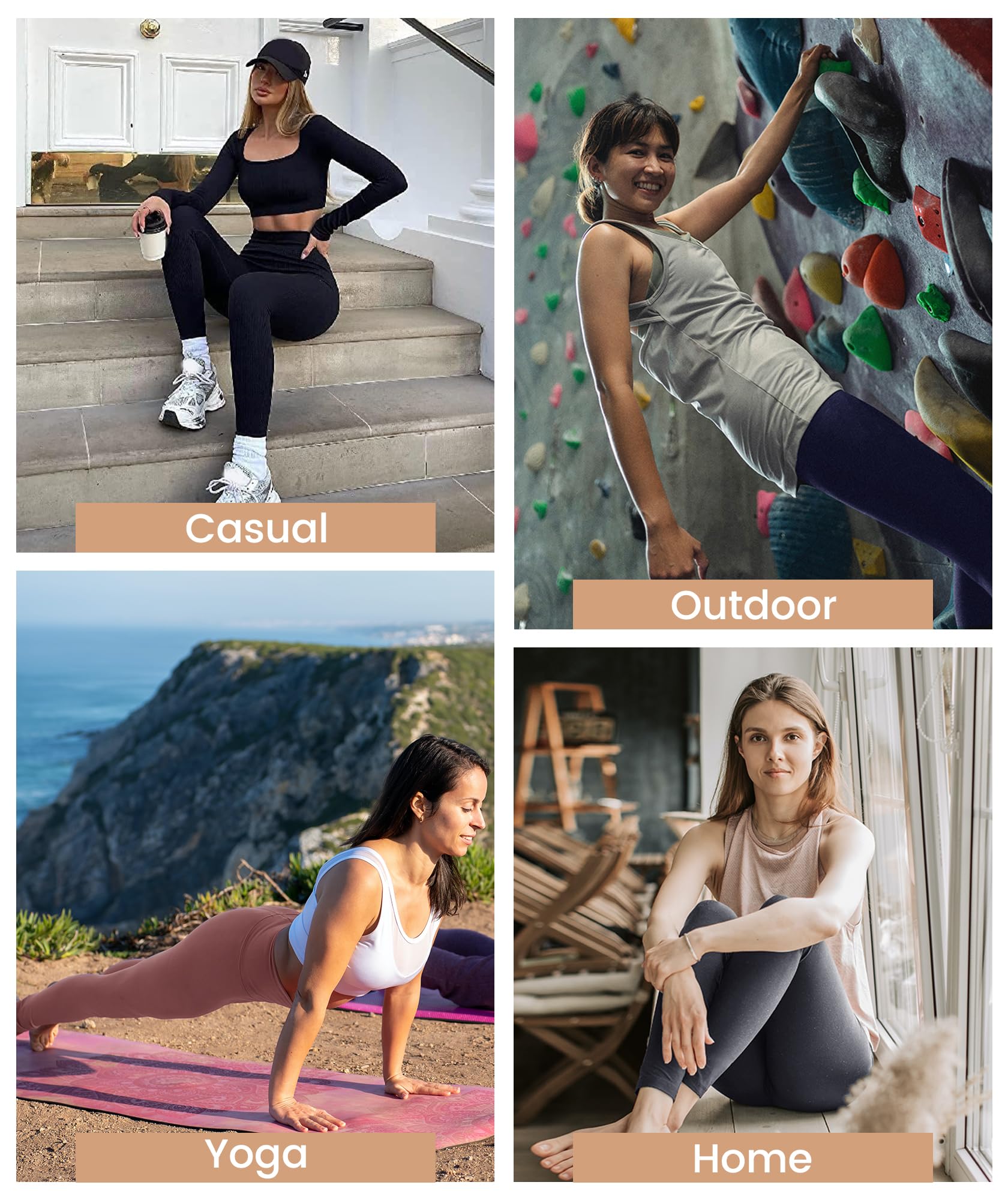 High Waisted Leggings for Women - Buttery Soft Tummy Control Yoga Pants for Workout, Running - Reg & Plus Size, Large-X-Large (Black)