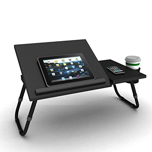 Atlantic Large Format Laptop Tray - 27 Inches Wide, 13.75 Inches Deep, 2 Sections, Smooth Finish Legs PN 33935843 in Black