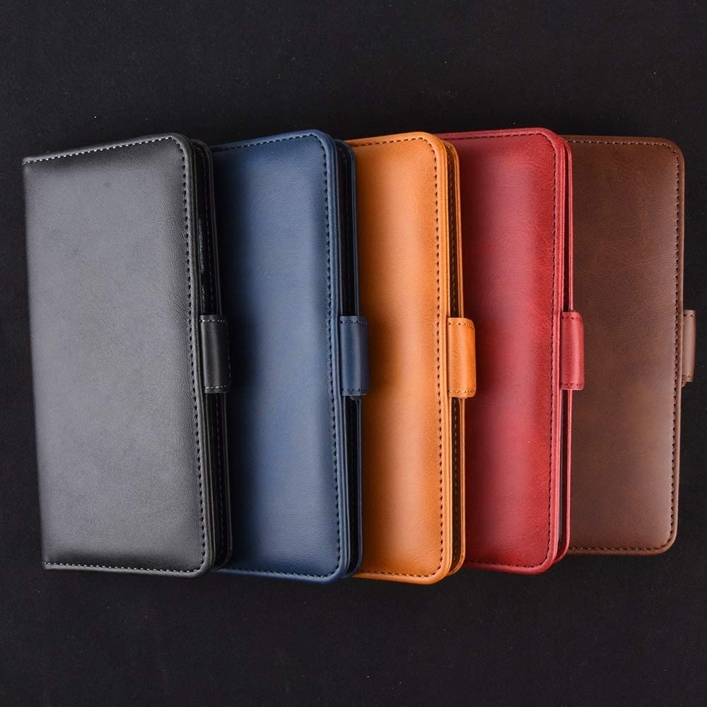 Oppo case for Oppo RENO2 Wallet Stand Leather Cell Phone Case with Wallet & Holder & Card Slots(Black) (Color : Black)