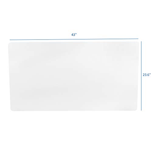 VIVO White 43 x 24 inch Universal Solid One-Piece Table Top for Standard and Sit to Stand Height Adjustable Home and Office Desk Frames, DESK-TOP43W