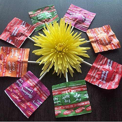 Koochikoo Organic Lollipop Variety Box, Assorted Fruit Flavor - Sugar Free, Gluten Free, Vegan - 50 Count