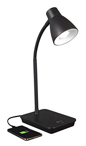 OttLite Wellness SeriesĀ® Infuse LED Desk Lamp with Wireless and USB Charging