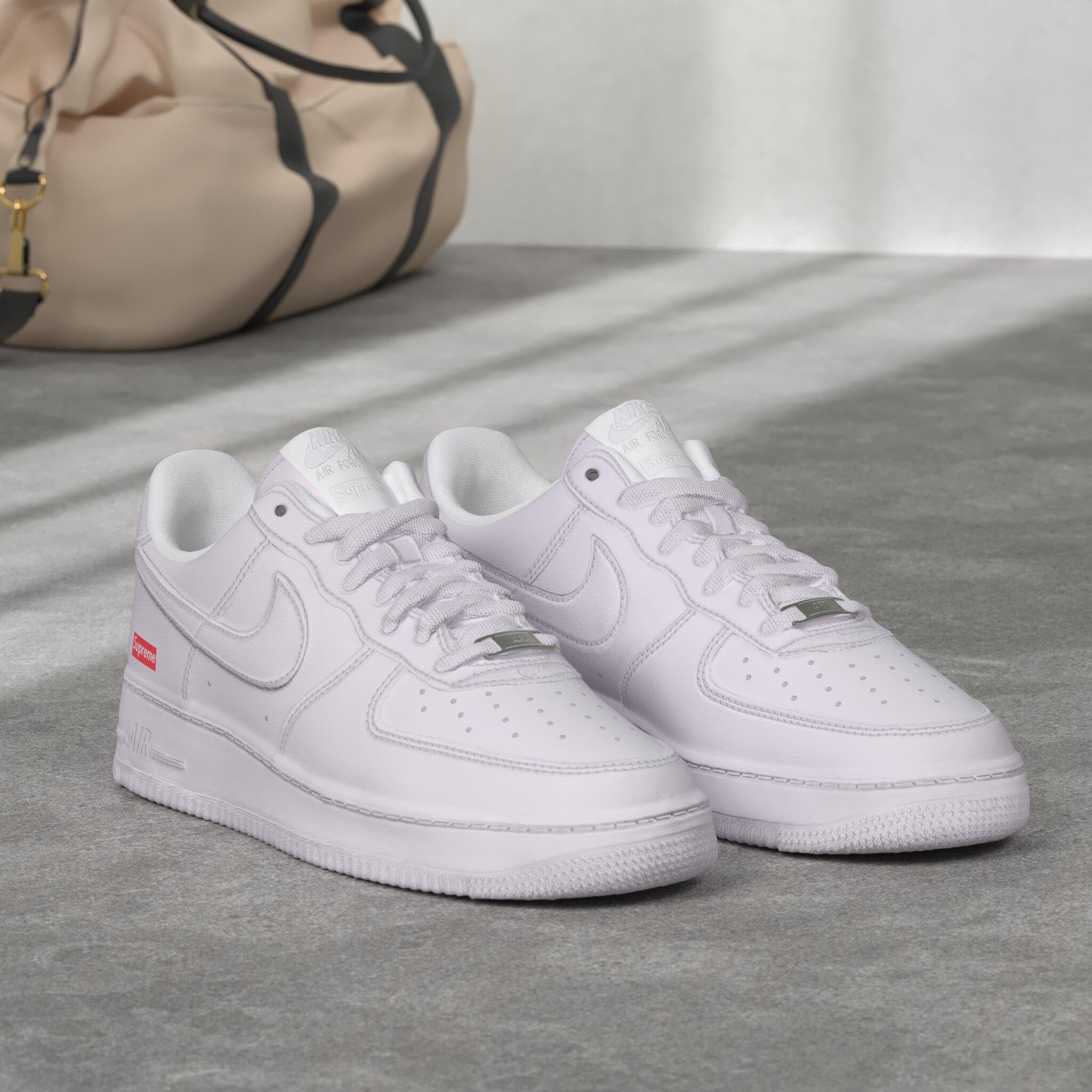 Nike Mens Air Force 1 Low CU9225 100 Supreme - Mini Box Logo White - Size 12