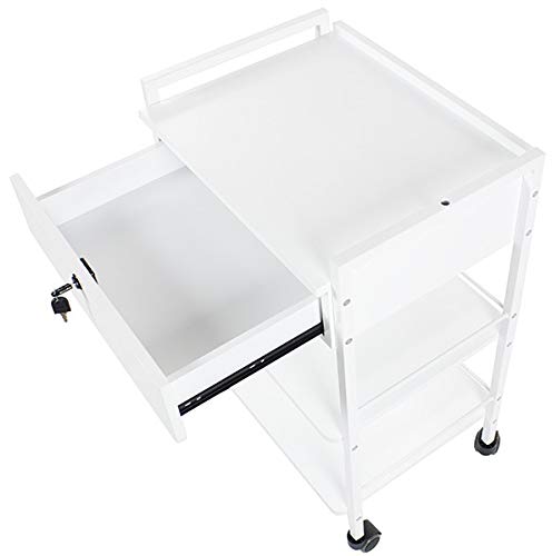 Pro Medical Dental Mobile Utility Cabinet & Cart with Steel Frame and One Drawer