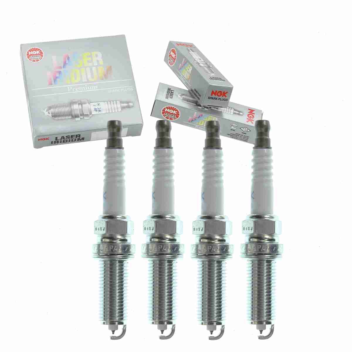 4 pc NGK Laser Iridium Spark Plugs compatible with Subaru WRX 2.0L H4 2015-2020
