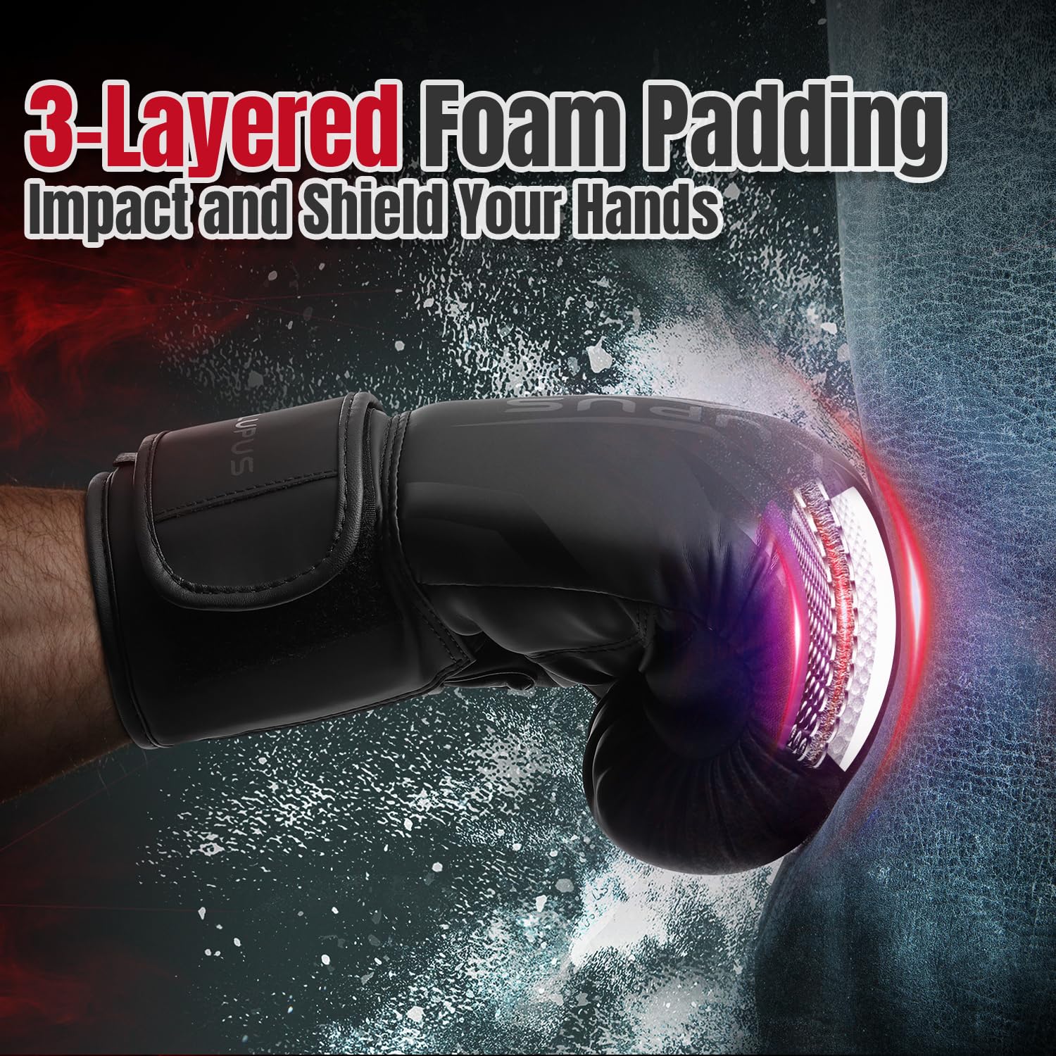 Liberlupus Boxing Training Gloves for Men & Women, Sparring Punching Gloves, Heavy Bag Workout Gloves for Boxing, Kickboxing, Muay Thai, MMA