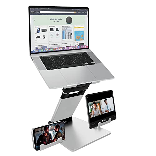 Laptop Stand for Desk â Stable Laptop Riser for Desk â Height & Angle Adjustable Laptop Stand â Sturdy, Aluminium PC & MacBook Stand â Laptop Holder for 11â to 17â Laptops by Pivot World