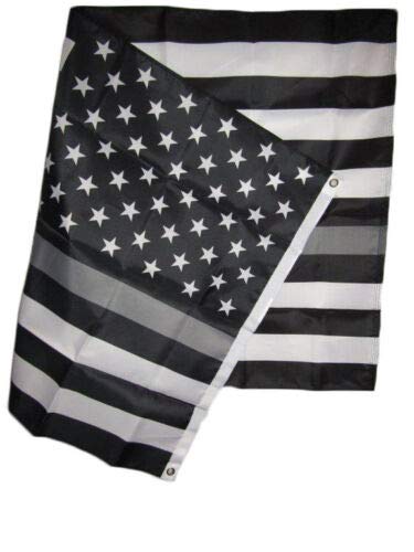 Trade Winds 3x5 USA Thin Gray Line American Correction Officer Law Enforcement Flag Grey Premium Fade Resistant