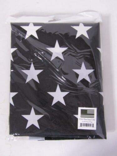 Trade Winds 3x5 USA Thin Gray Line American Correction Officer Law Enforcement Flag Grey Premium Fade Resistant