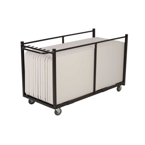 Lifetime 80193 Table Cart with Heavy Duty Steel, Black Sand Finish