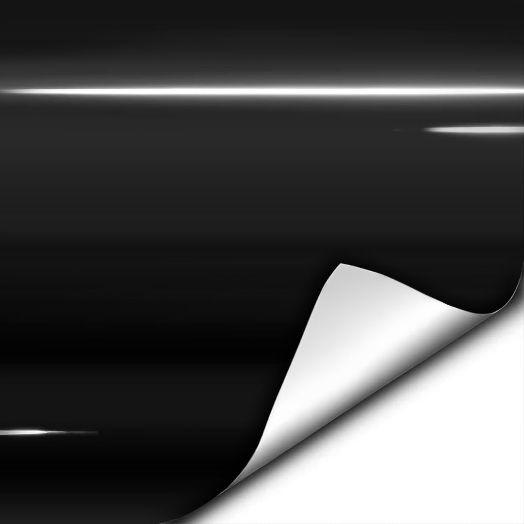 VViViD Gloss Black Vinyl Wrap Adhesive Film Air Release Decal Sheet (1ft x 5ft)