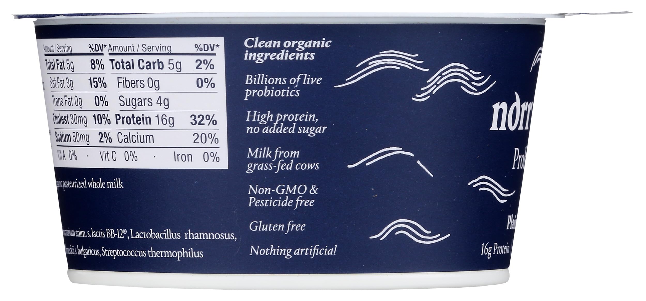 Norr Organic Organic Plain Whole Milk Skyr, 5.3 OZ