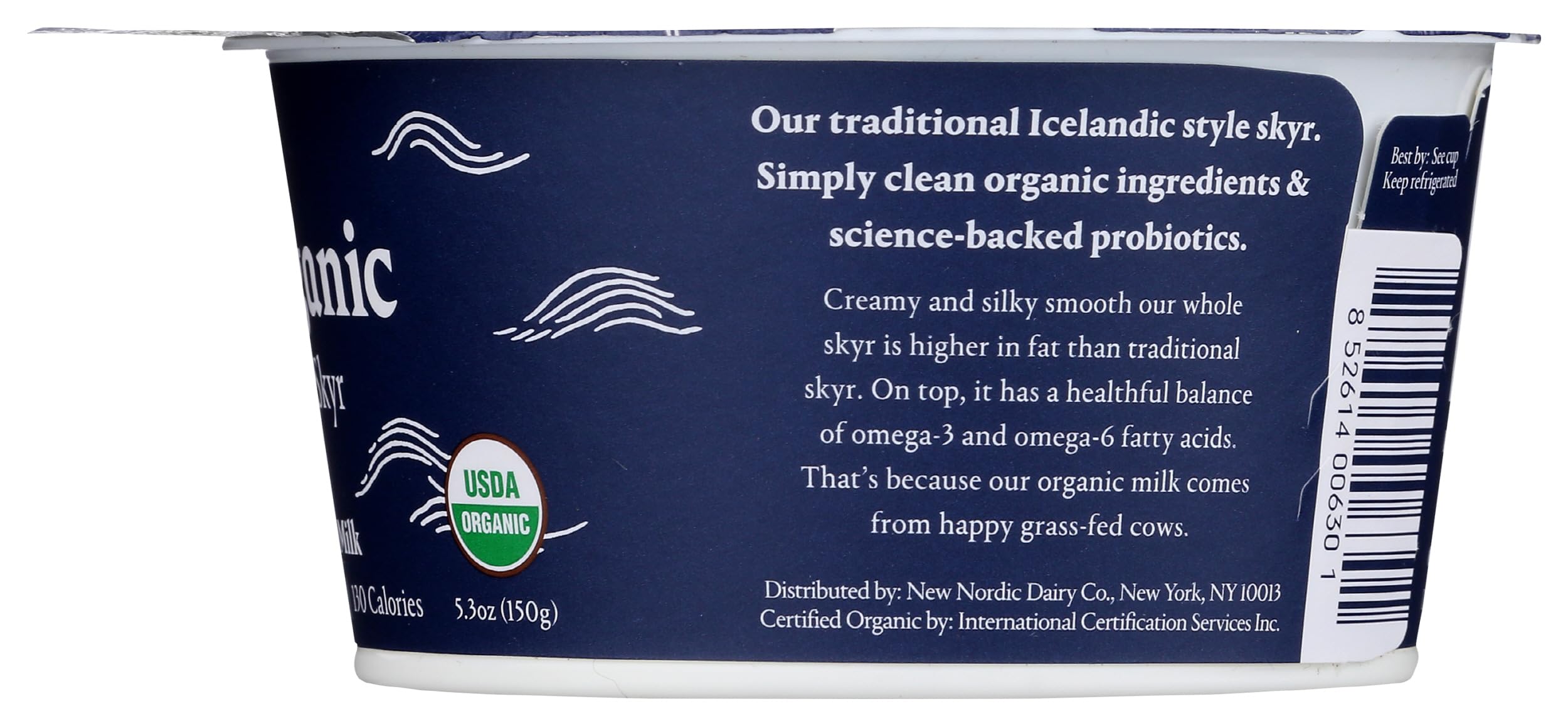 Norr Organic Organic Plain Whole Milk Skyr, 5.3 OZ