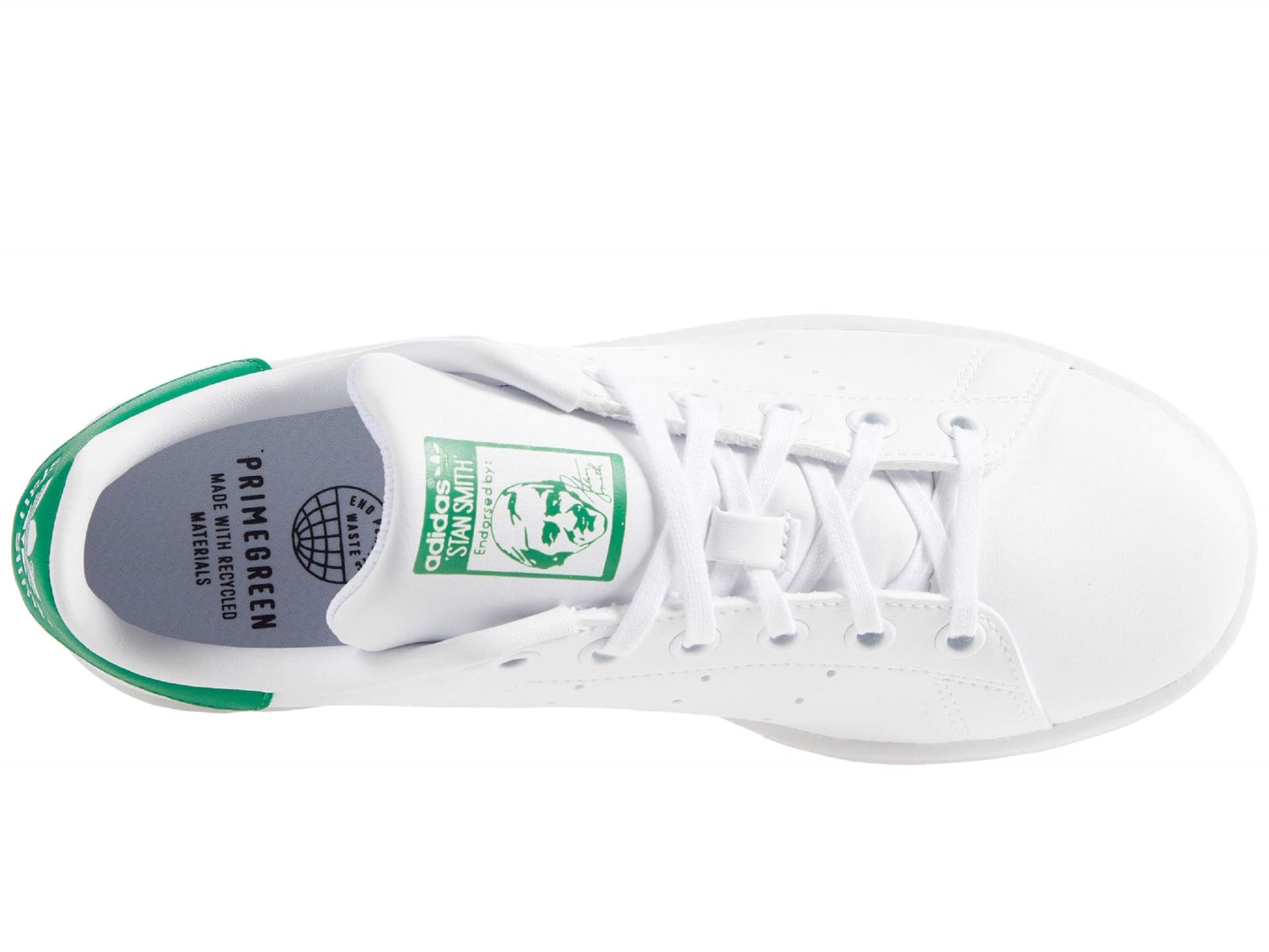 adidas Stan Smith (End Plastic Waste) Sneaker, White/White/Core Green, 6.5 US Unisex Big Kid