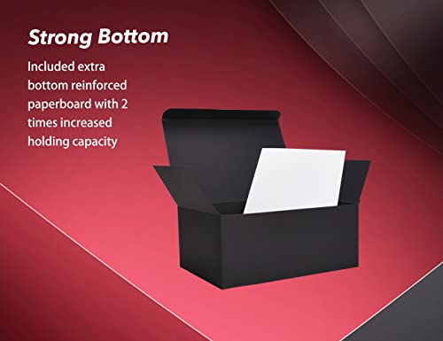 HUAPRINT Black Gift Box,Gift Boxes with Lids 9.5x6.5x4inch,24pcs Paper Gift Box Bulk,Rectangle Gift Boxes for Presents,Birthday,Bridesmaid Proposal,Groomsmen Engagements,Baby Showers, Christmas,Wedding Party Favor,Crafting Cupcake,Holidays