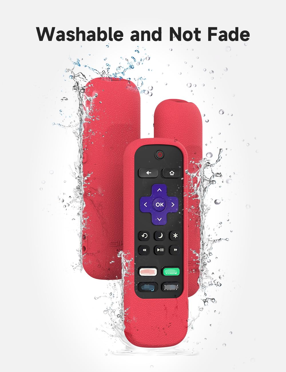 Roku Voice Remote Cover for Roku Voice Remote Pro 2nd Ed(2024), Roku TCL RC580,Stick 4k+,RCA1R 2022,RCAL7R Remote Shockproof Silicone Protective Case for Streaming Stick 4K with Remote Loop(Red)