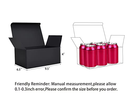 HUAPRINT Black Gift Box,Gift Boxes with Lids 9.5x6.5x4inch,24pcs Paper Gift Box Bulk,Rectangle Gift Boxes for Presents,Birthday,Bridesmaid Proposal,Groomsmen Engagements,Baby Showers, Christmas,Wedding Party Favor,Crafting Cupcake,Holidays