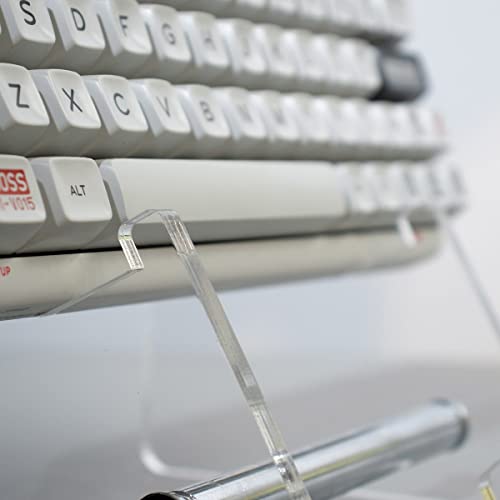 Mechanical Keyboard Storage Stand Display Keyboard Holder White Transparent Acrylic Stand for Two Keyboard