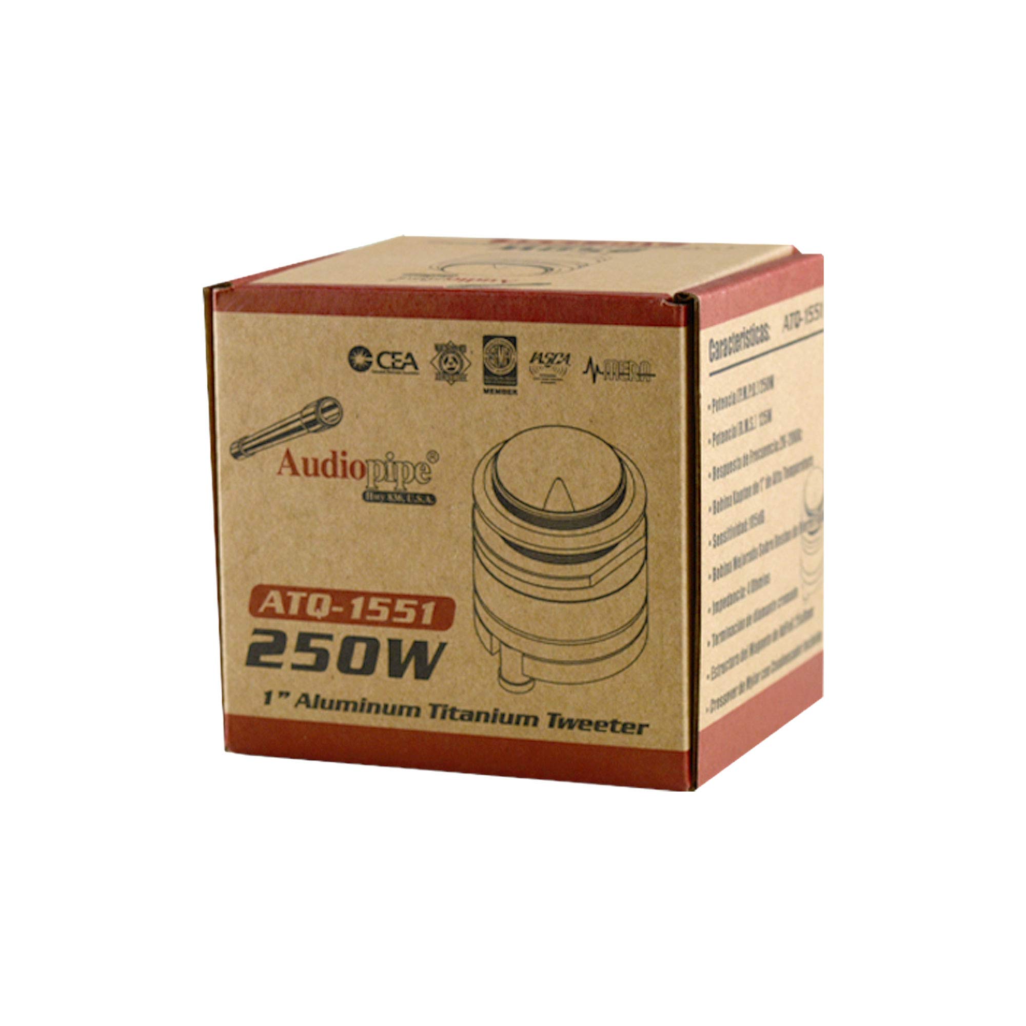 Audiopipe ATQ1551 1 Aluminum Titanium Tweeter 200w Max 4ohm Sold Each