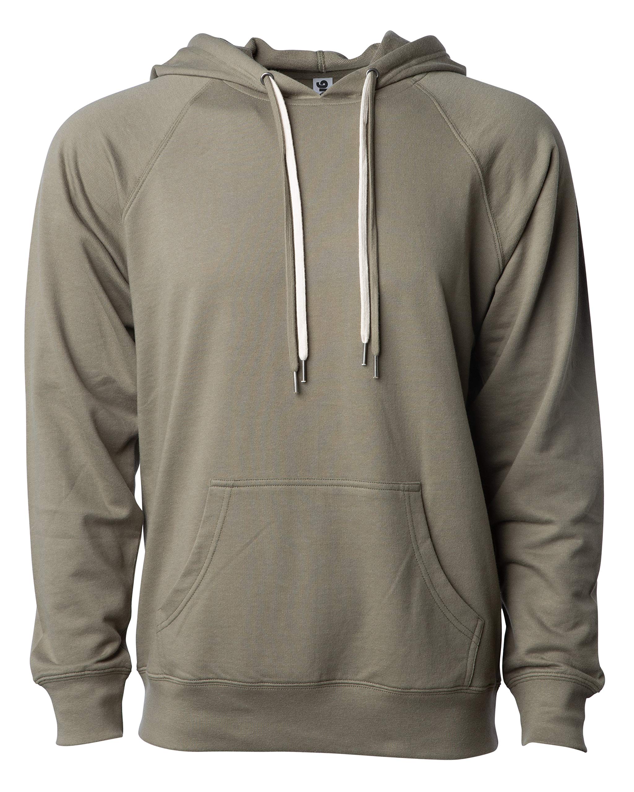 Global Blank French Terry Sweatshirts for Women, Lightweight Pullover Hoodie, Olive Green, Medium