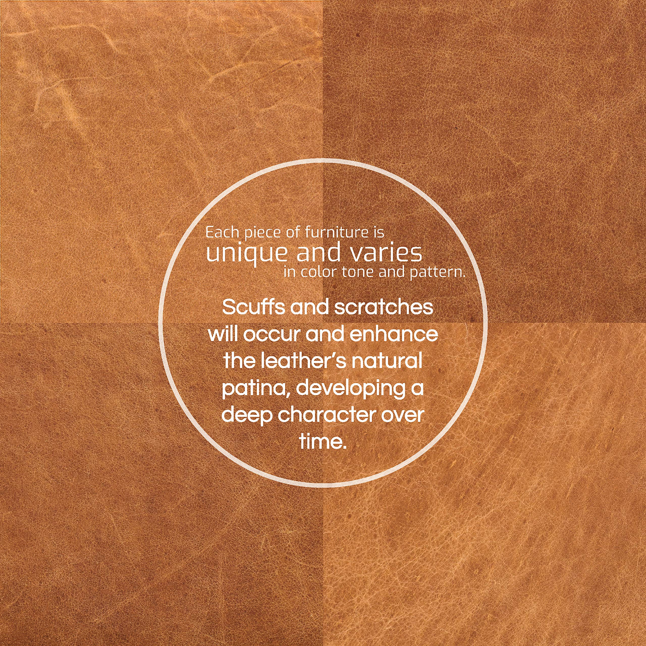 POLY & BARK Lyon Lounge Chair in Full-Grain Pure-Aniline Italian Leather in Cognac Tan