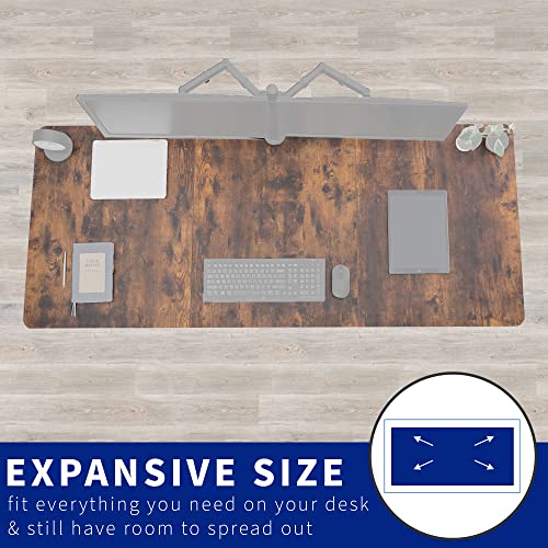 VIVO Universal 71 x 30 inch Table Top for Standard and Sit to Stand Height Adjustable Home and Office Desk Frames, 3 Section Desktop, Vintage Brown, DESK-TOP72-30N