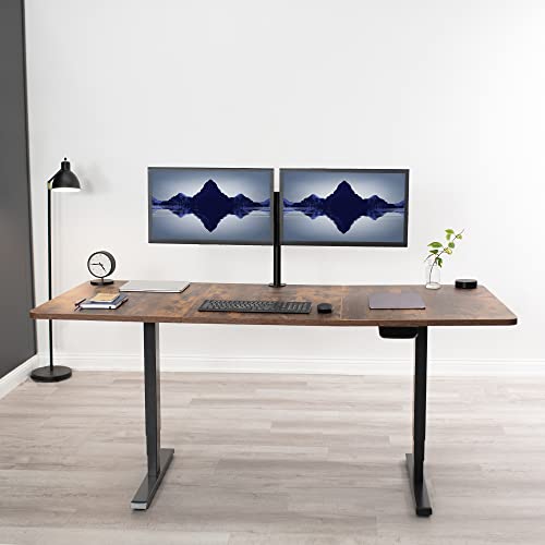 VIVO Universal 71 x 30 inch Table Top for Standard and Sit to Stand Height Adjustable Home and Office Desk Frames, 3 Section Desktop, Vintage Brown, DESK-TOP72-30N