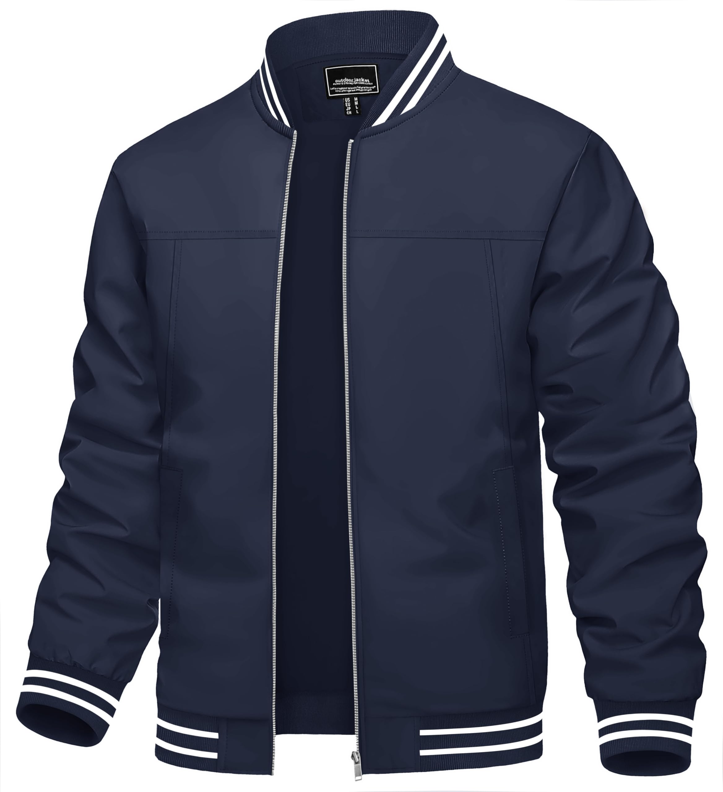 TACVASEN Mens Jackets Lightweight Men's Jackets Stylish Men's Casual Jacket Outdoor Windbreaker Lightweight Bomber Coats Hiking Jacket