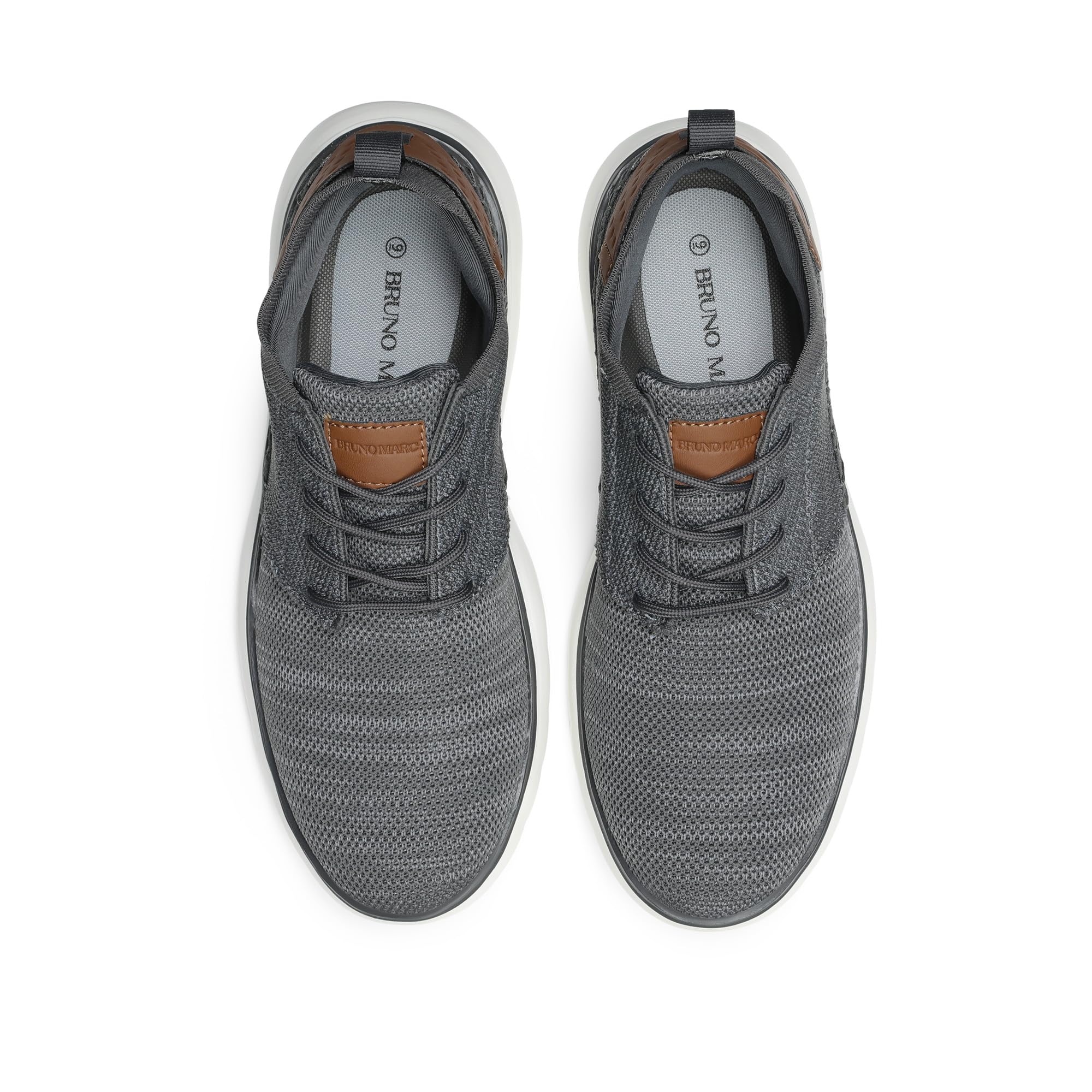Bruno Marc Mens Mesh Fabric Fashion Sneakers Casual Oxfords Lightweight Breathable Versatile Walking Shoes, Dark/Grey - 6.5 (Zero-01)