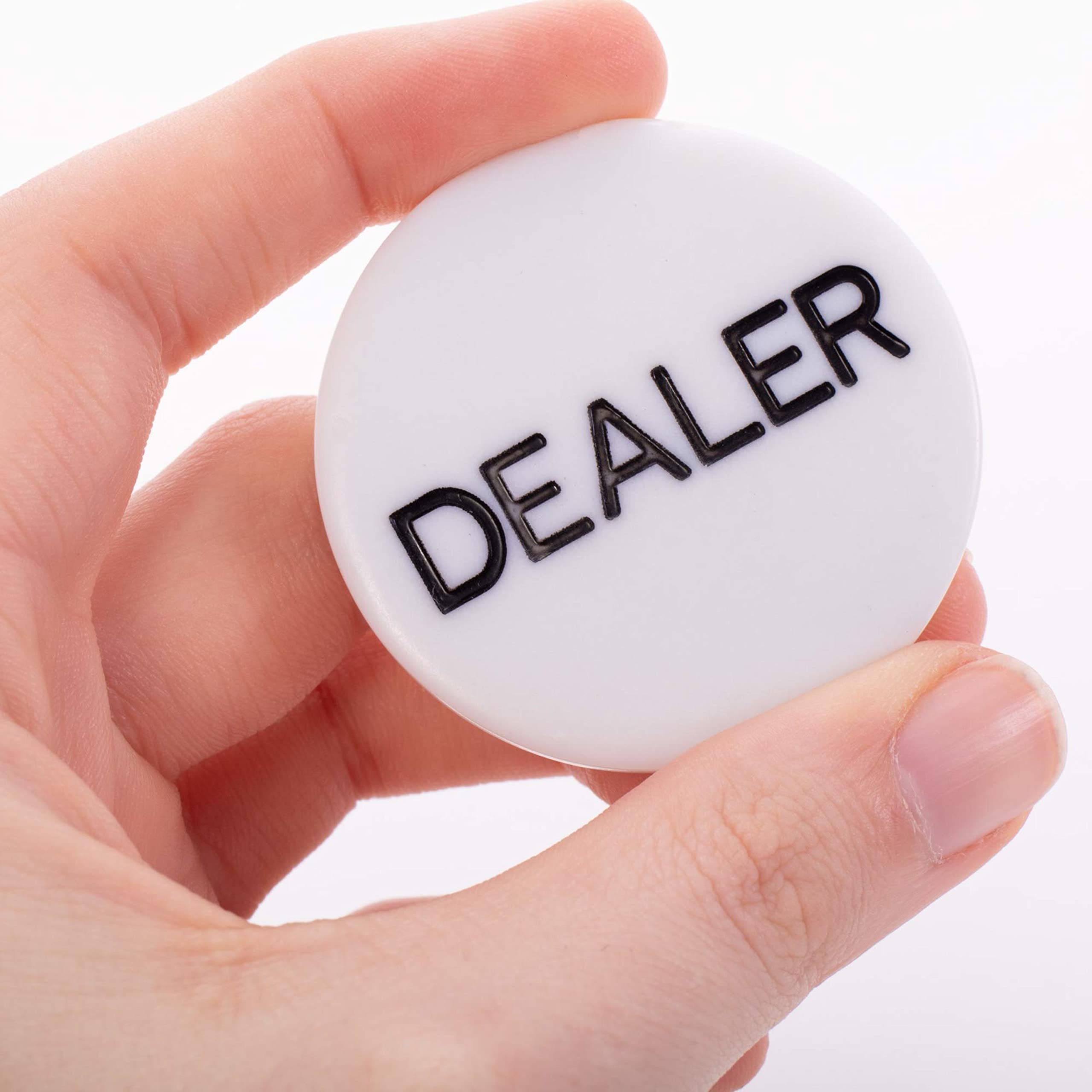 12-Pack Dealer Buttons - Poker Accessories, Casino Game Pucks, Texas Hold'em Button for Card Games, Bulk Vegas Night Playing Card Accessory