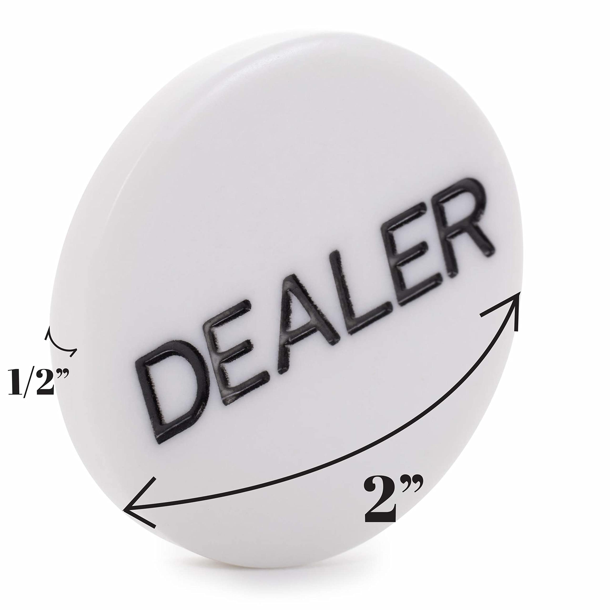 12-Pack Dealer Buttons - Poker Accessories, Casino Game Pucks, Texas Hold'em Button for Card Games, Bulk Vegas Night Playing Card Accessory