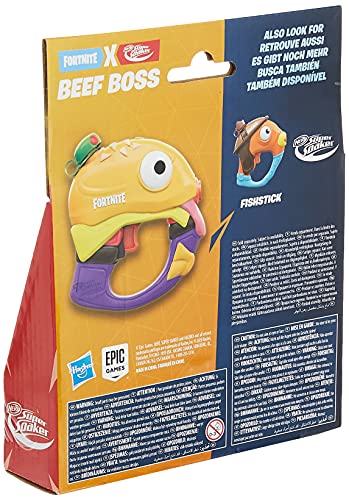 Nerf Super Soaker Fortnite Beef Boss Water Blaster -- Fortnite Beef Boss Character Design -- Easy-to-Carry Micro Size -- for Kids, Youth, Adults