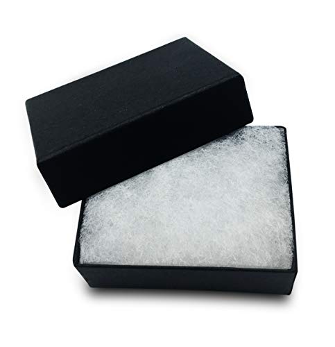 TheDisplayGuys 25-Pack #11 Cotton Filled Cardboard Paper Jewelry Box Gift Case - Matte Black (2 1/8" x 1 6/8" x 3/4")