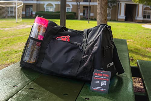 Longevity Gear Duffle Mesh Bags With Bottle Pocket, Breathable Duffel Bag for Sweaty Clothes and Equipment, Workout Bag, Gym Bag, Wrestling Bag, Swimmers, Active Athletes, | No More Stink