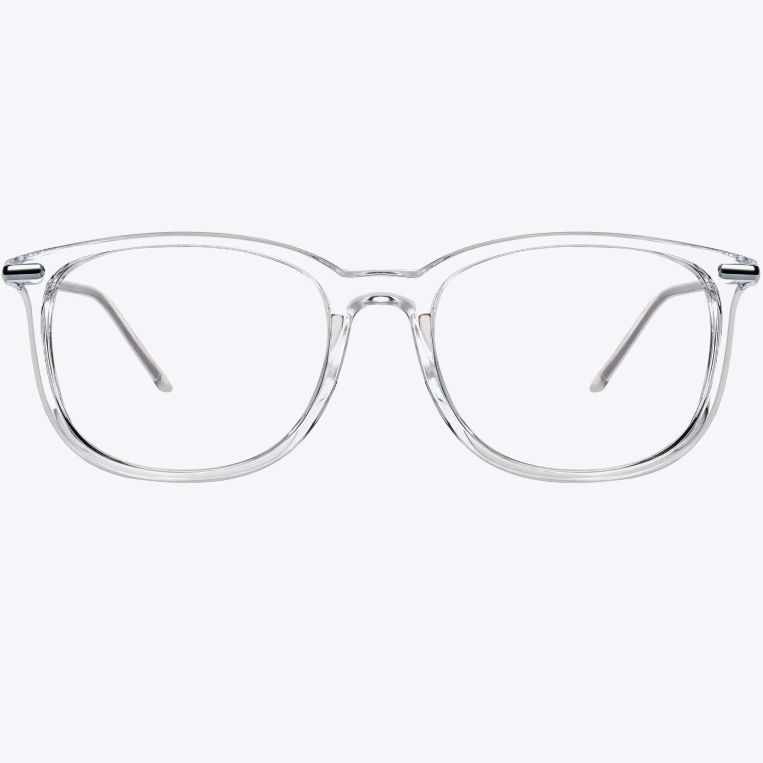 GQUEEN Fashion Fake Glasses Non Prescription Glasses Clear Lens Glasses Nerd Plain Frames Women Men, 201579
