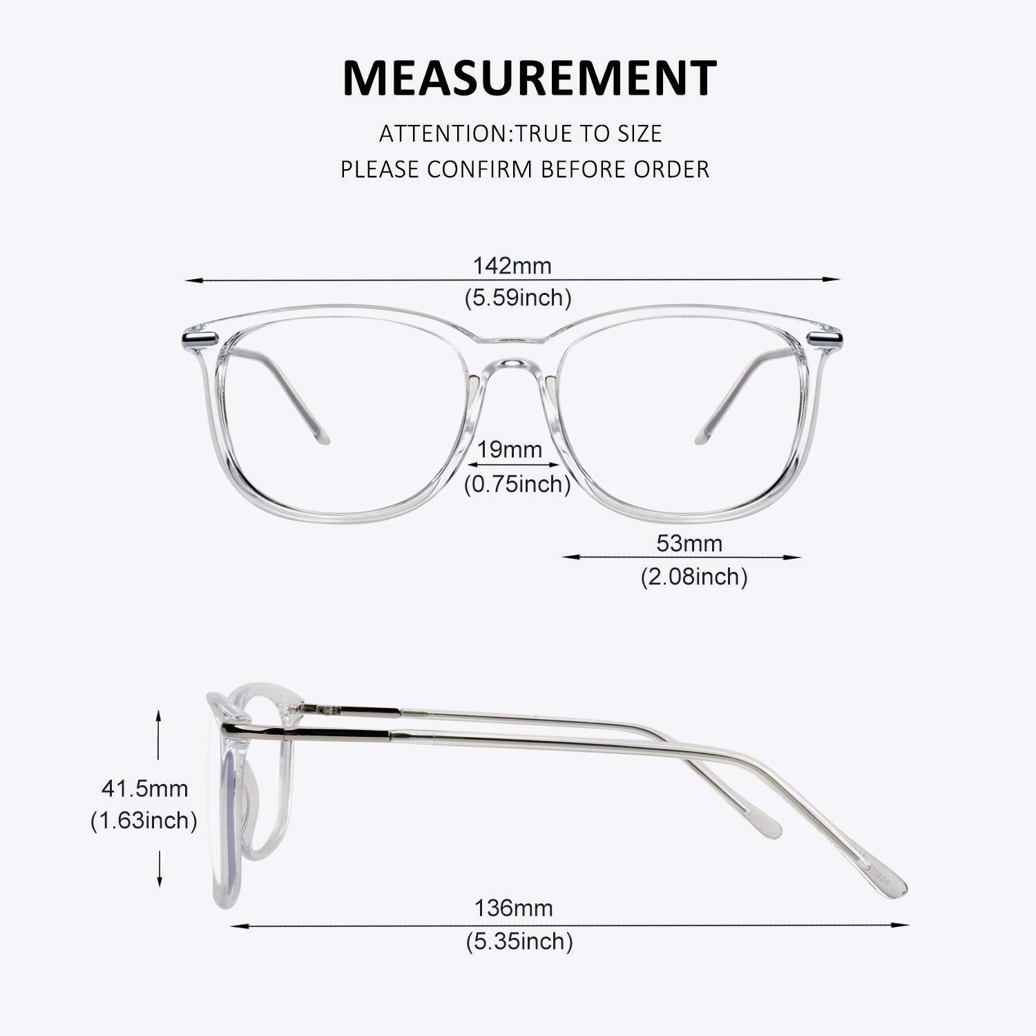 GQUEEN Fashion Fake Glasses Non Prescription Glasses Clear Lens Glasses Nerd Plain Frames Women Men, 201579