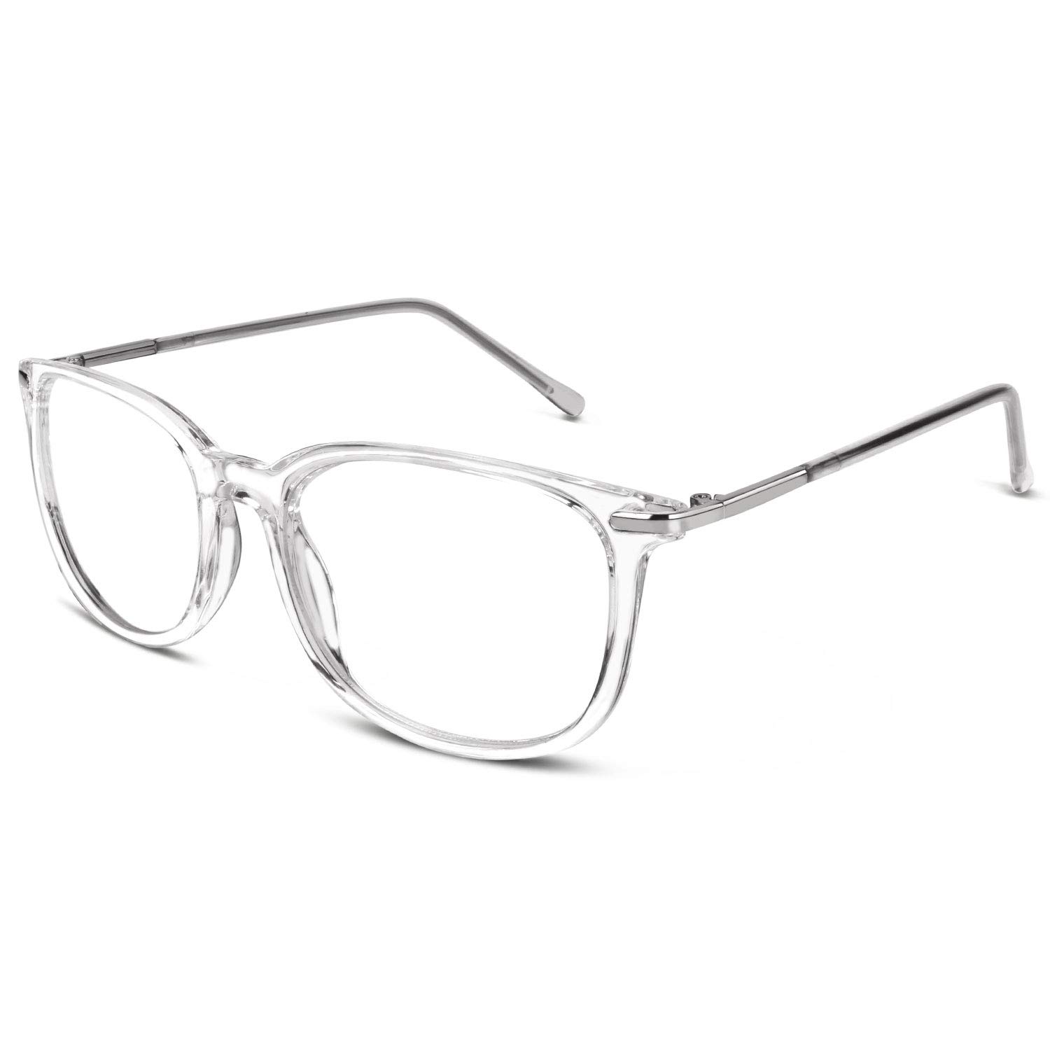 GQUEEN Fashion Fake Glasses Non Prescription Glasses Clear Lens Glasses Nerd Plain Frames Women Men, 201579