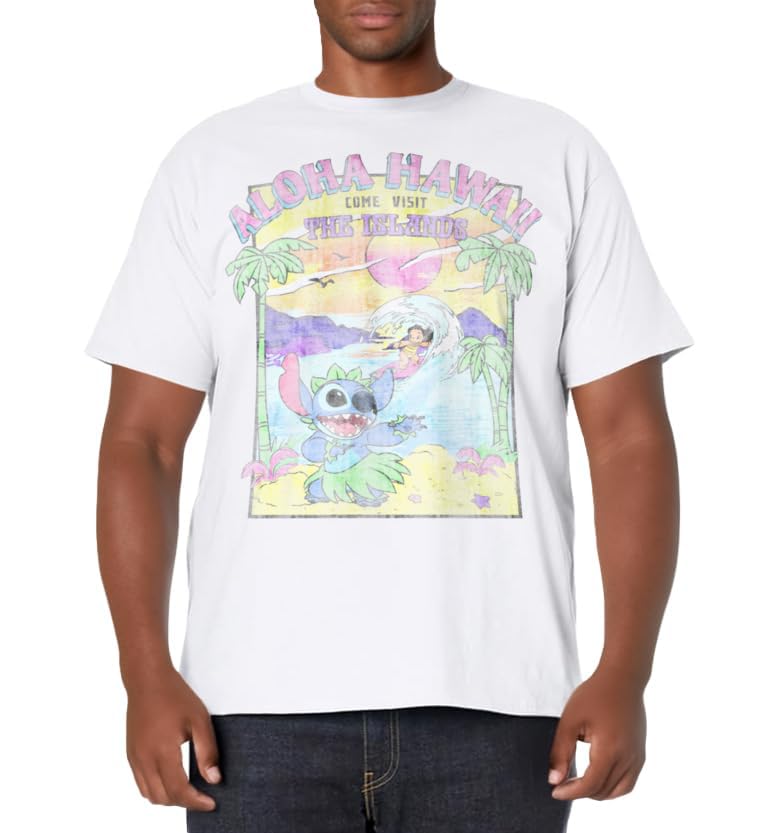 Disney Lilo & Stitch Aloha Hawaii Come Visit The Islands T-Shirt