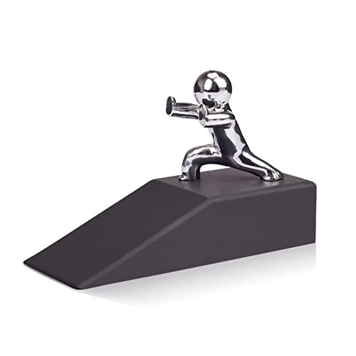 Door Stopper Decorative,Door Stoppers for Bottom of Door,Cute Man Door Stop,Quality Zinc Alloy and Non-Skid Rubber Made Floor Door Stopper,Garage Door Stop,Door Holder to Hold The Door Open1PS