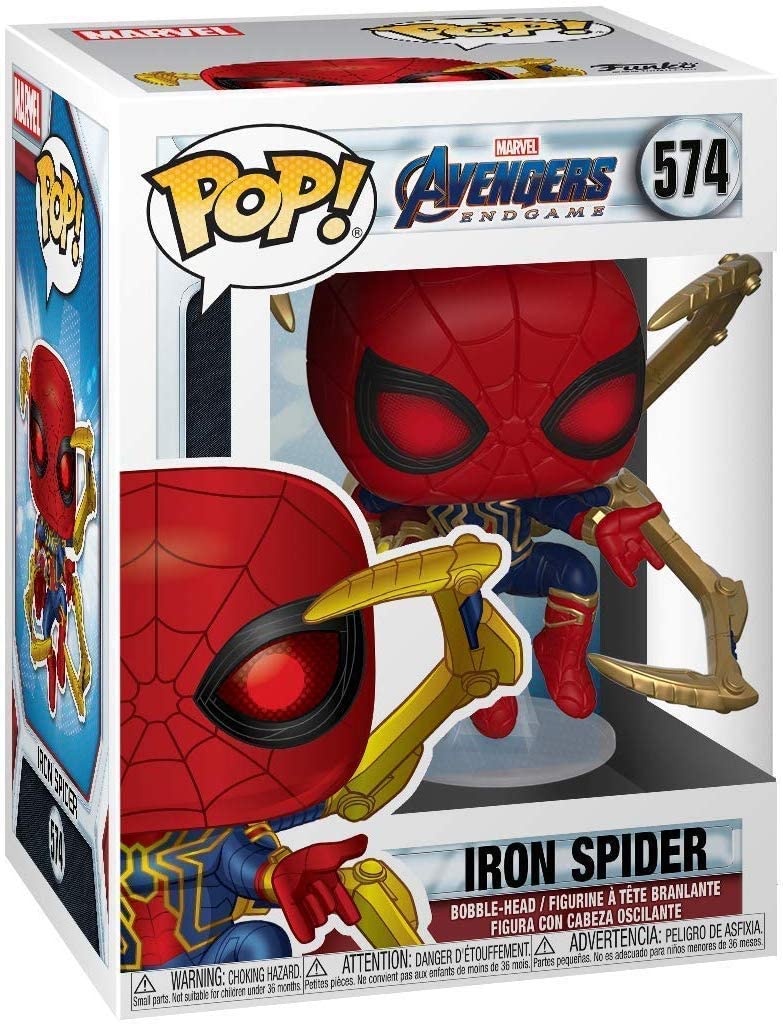 Funko POP Marvel: Avengers Endgame - Iron Spider with Nano Gauntlet Pop! Vinyl Figure (Bundled with Compatible Pop Box Protector Case), Multicolored, 3.75 inches