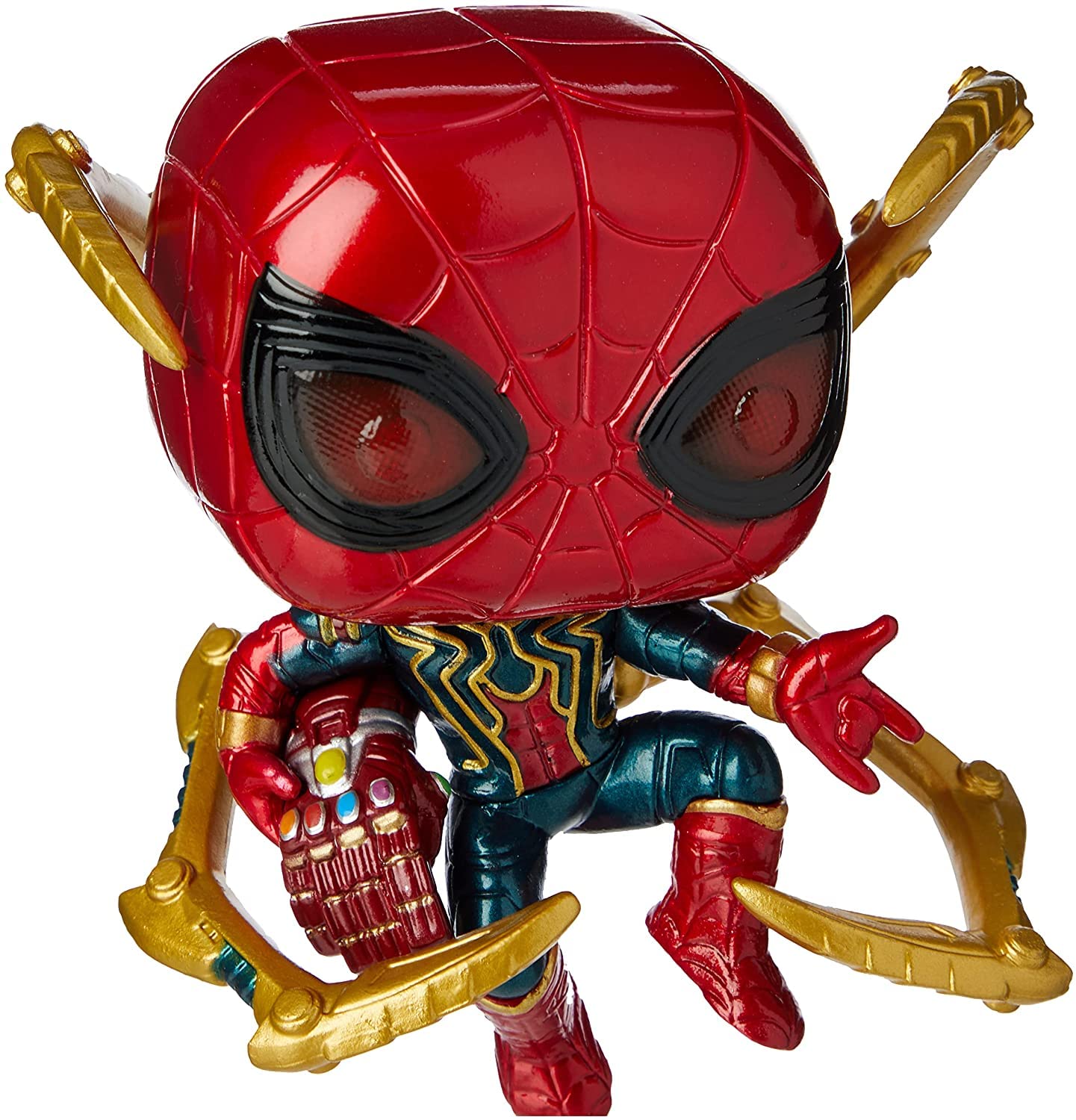 Funko POP Marvel: Avengers Endgame - Iron Spider with Nano Gauntlet Pop! Vinyl Figure (Bundled with Compatible Pop Box Protector Case), Multicolored, 3.75 inches
