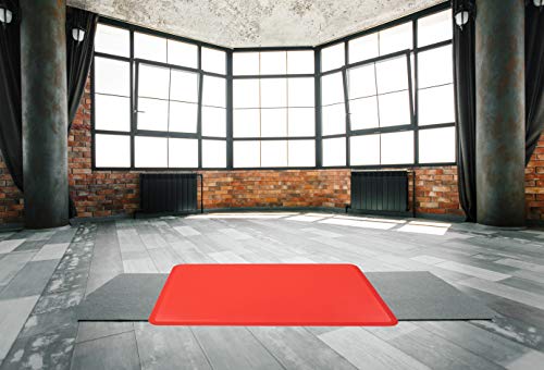 Mind Reader Anti Fatigue Comfort Floor Mat Kitchen Standing Mat Durable and Waterproof Perfect for Standup Desks, Kitchens, Garages, Relieves Foot, Knee, and Back Pain, 16.5" x 27", Red