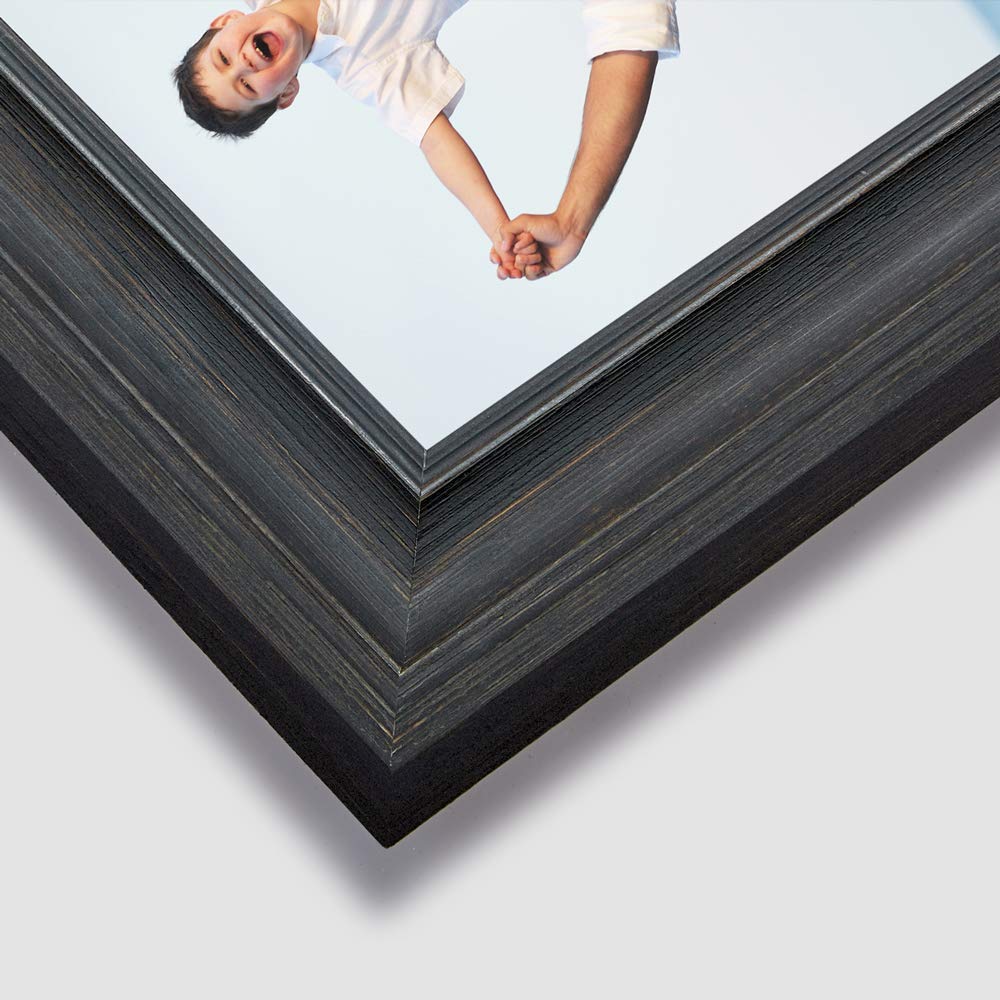 LaVie Home 11x14 Picture Frames (1 Pack, Black) Rustic Photo Frame Set with Tempered Glass for Wall Mount Display