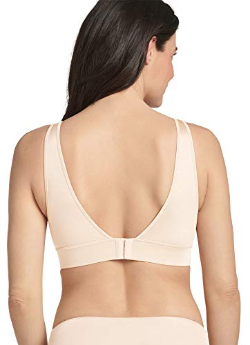 Jockey Women's Bra Forever Fit V-Neck Unlined Bra, Peach Ice, XL
