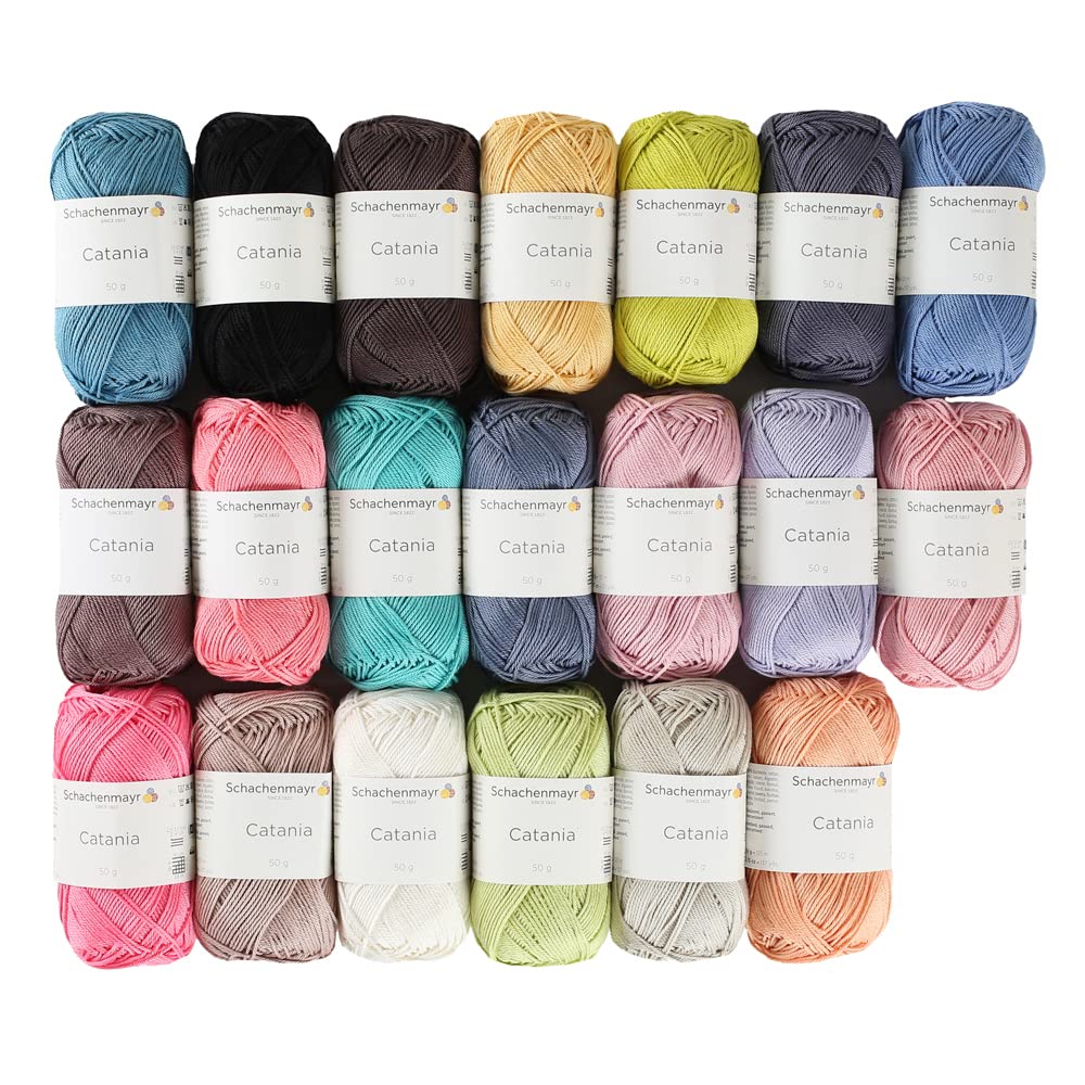 20 Skein Schachenmayr Catania Originals, Assorted Colors Yarn (V3)