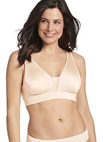 Jockey Women's Bra Forever Fit V-Neck Unlined Bra, Peach Ice, XL