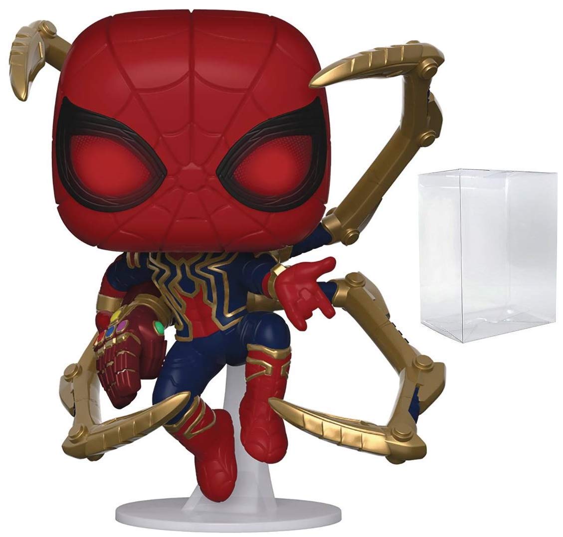 Funko POP Marvel: Avengers Endgame - Iron Spider with Nano Gauntlet Pop! Vinyl Figure (Bundled with Compatible Pop Box Protector Case), Multicolored, 3.75 inches