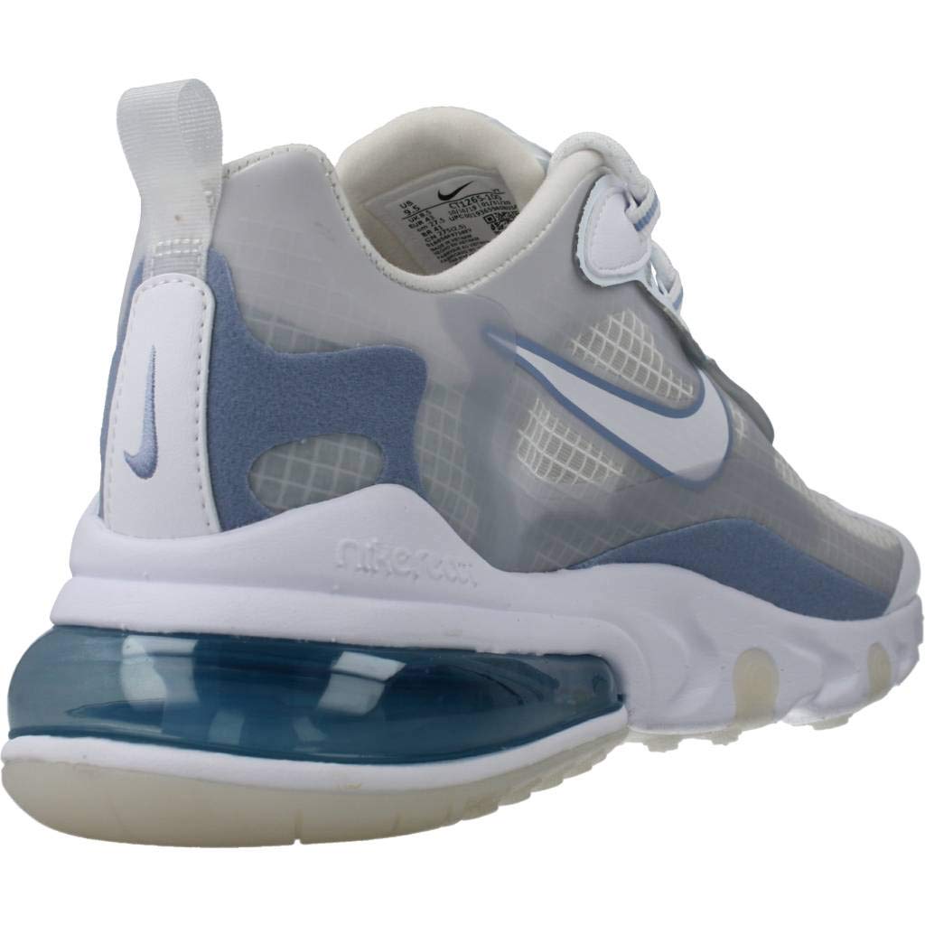 Nike Air Max 270 React Mens Running Trainers CT1265 Sneakers Shoes (UK 11 US 12 EU 46, White Pure Platinum 100)
