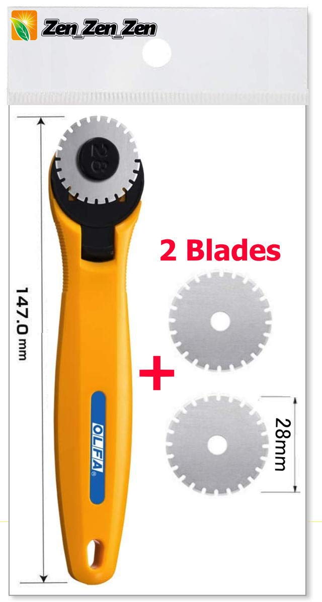 OLFA Perforation Cutter 28 235B / Replacement Blade(28mm) 2 Blades XB194 (with Our Shop Original Description of Goods)[ Zen_Zen_Zen Original Package]