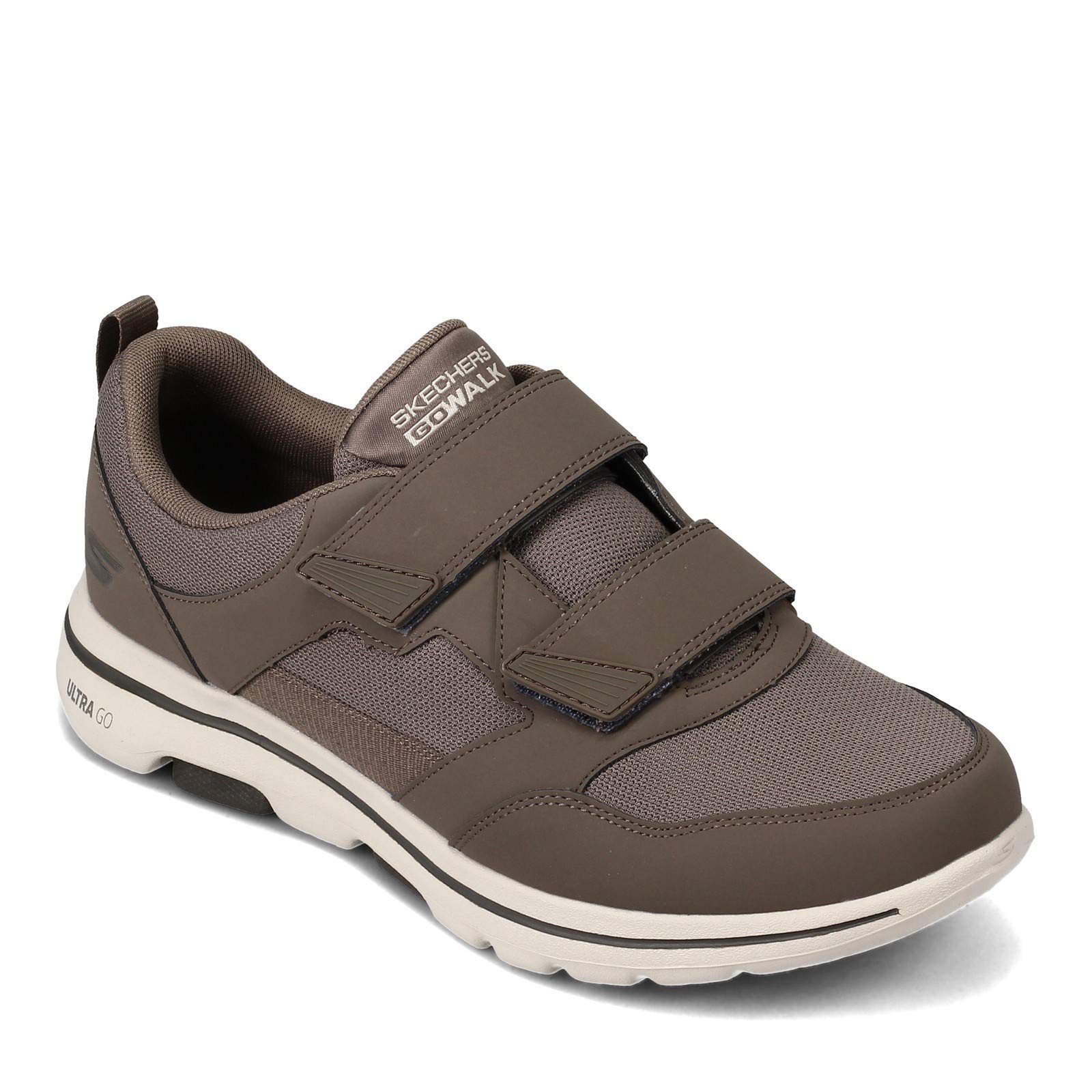 Skechers Men's Gowalk-Athletic Hook and Loop Walking Shoes | Two Strap Sneakers | Air-Cooled Foam, Khaki, 9 X-Wide